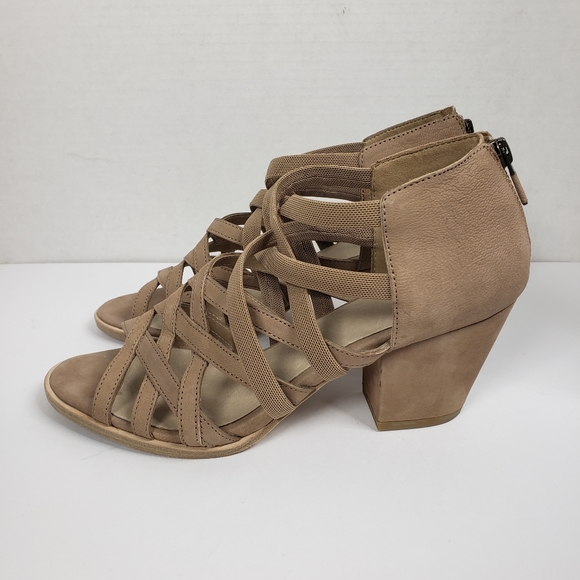 Eileen Fisher | Shoes | Eileen Fisher Fara Tan Leather Caged Sandals 85 ...